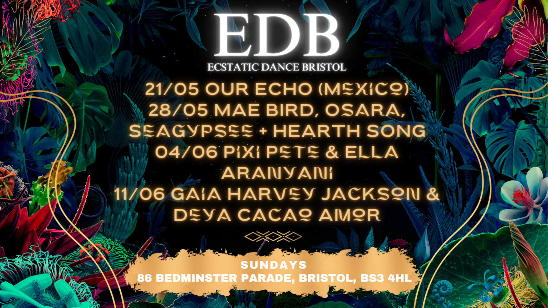 Live Music, Ecstatic Dance & Sound Bath | Mae Bird, Osara, Seagypsee, Hearth Song & Lunaris ...