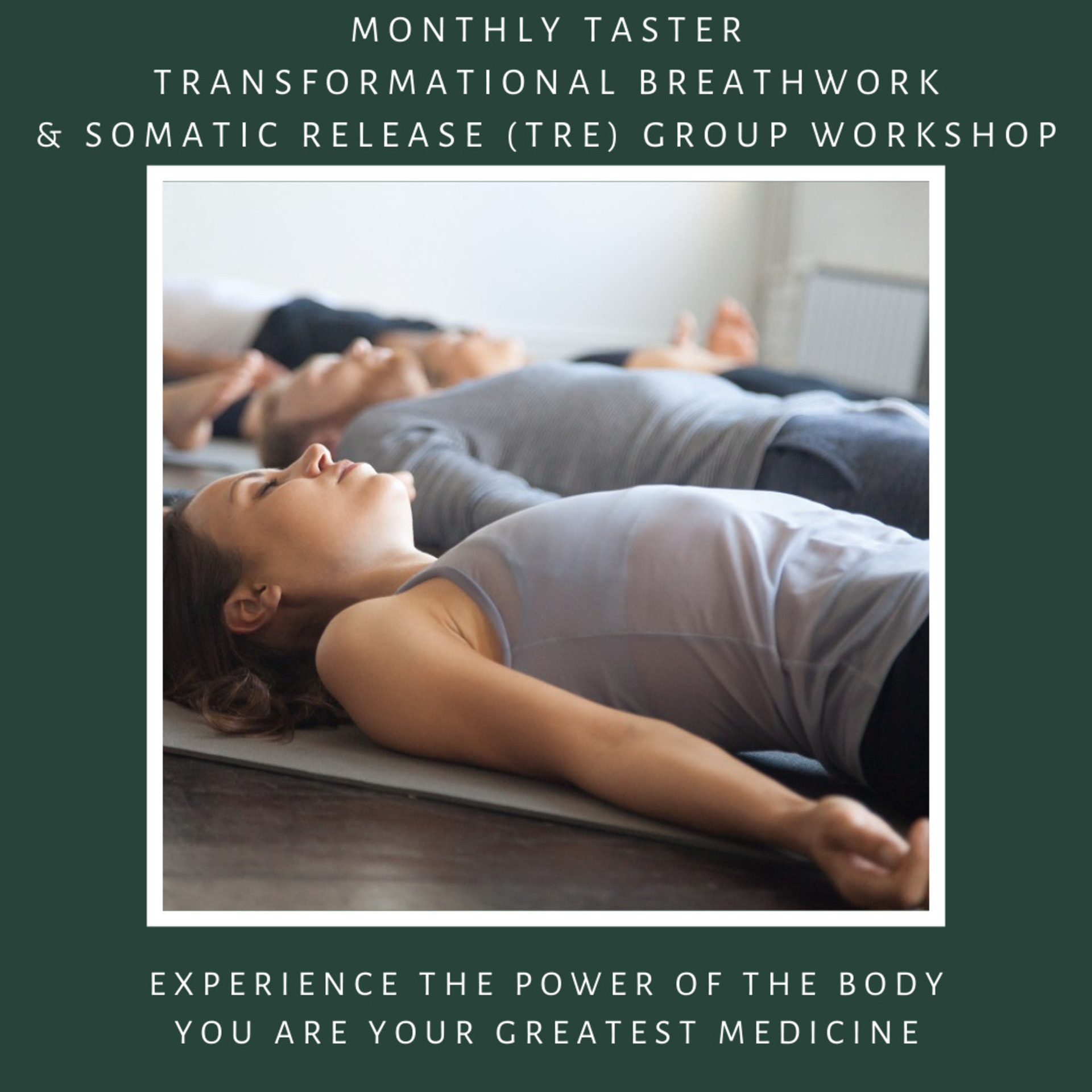 90 Minute Transformational Breathwork & Somatic Release (TREUK®) Group Monthly Taster Session ...